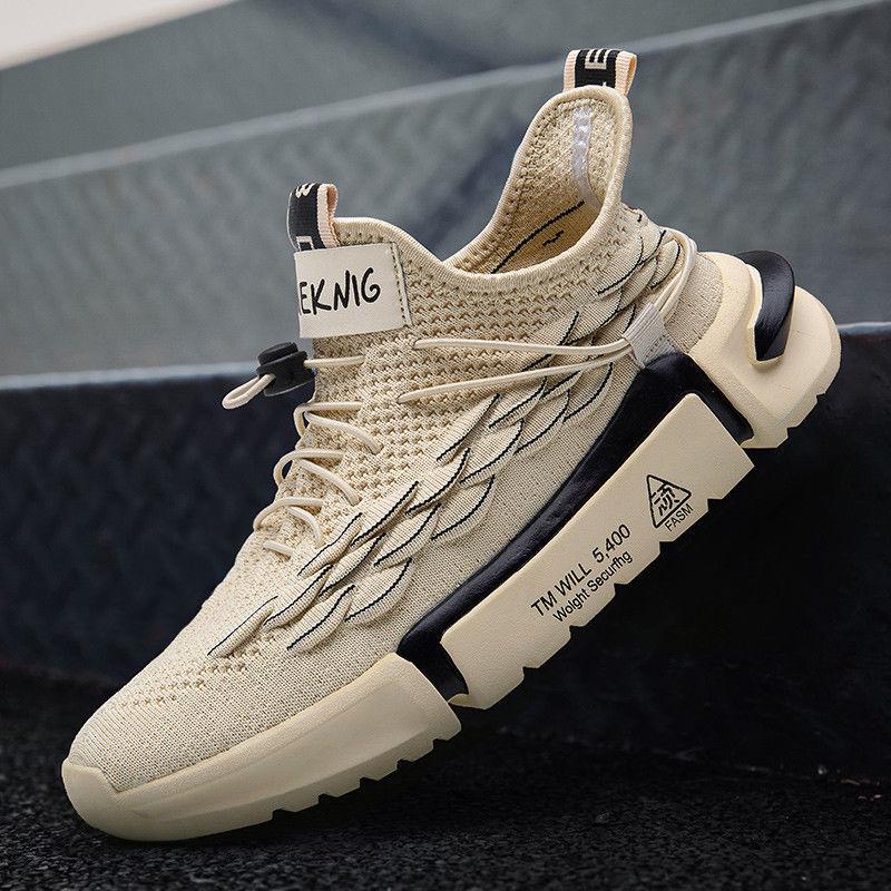 Buy Spring Shoes Men's Korean Shoes Men's Wild Sports Running Mesh ...