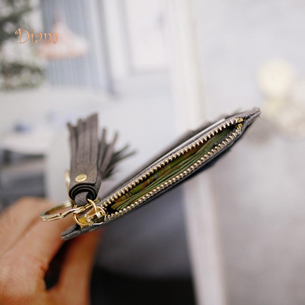 Buy Vana Faux Leather Mini Tassel Pendant Women Card Holder Coin Purse ...