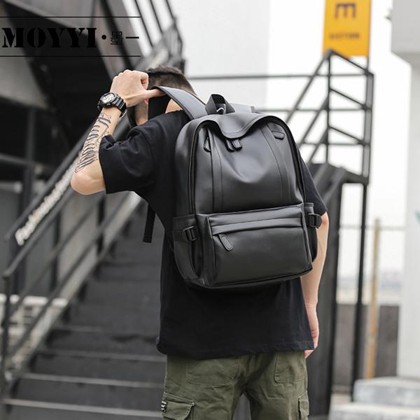 Buy Waterproof 14 Inch Laptop Backpack Men Leather Backpacks for ...