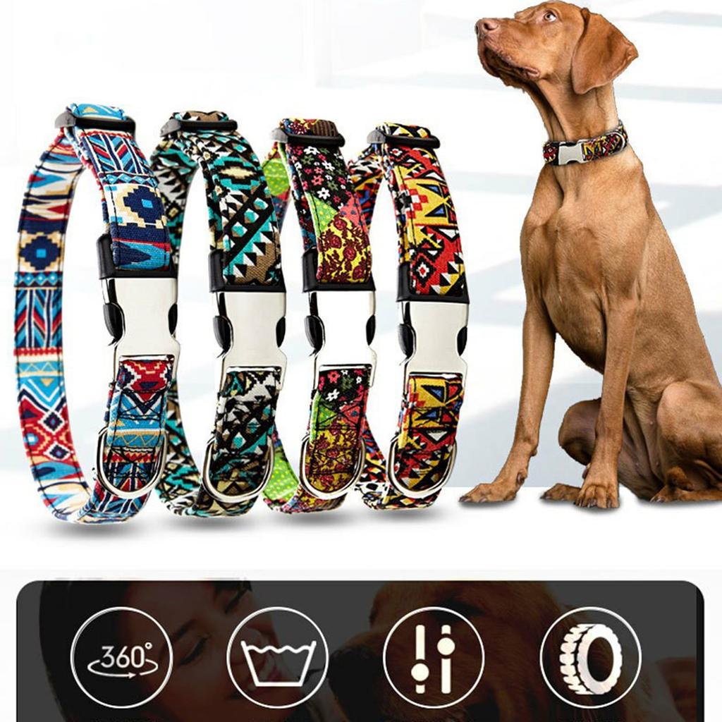 Buy AA BB Dog Collar Engraved ID Tag Nameplate Reflective Metal Buckle ...