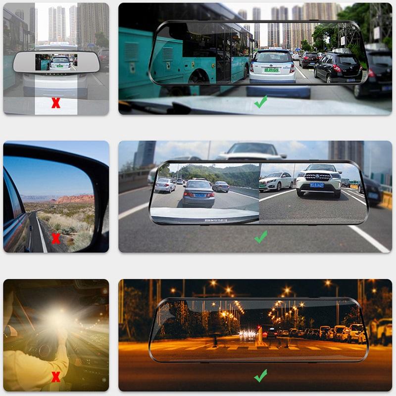 Cheap E-ACE 4K Resolution Car Rearview Mirror Recording Camera DVR ...