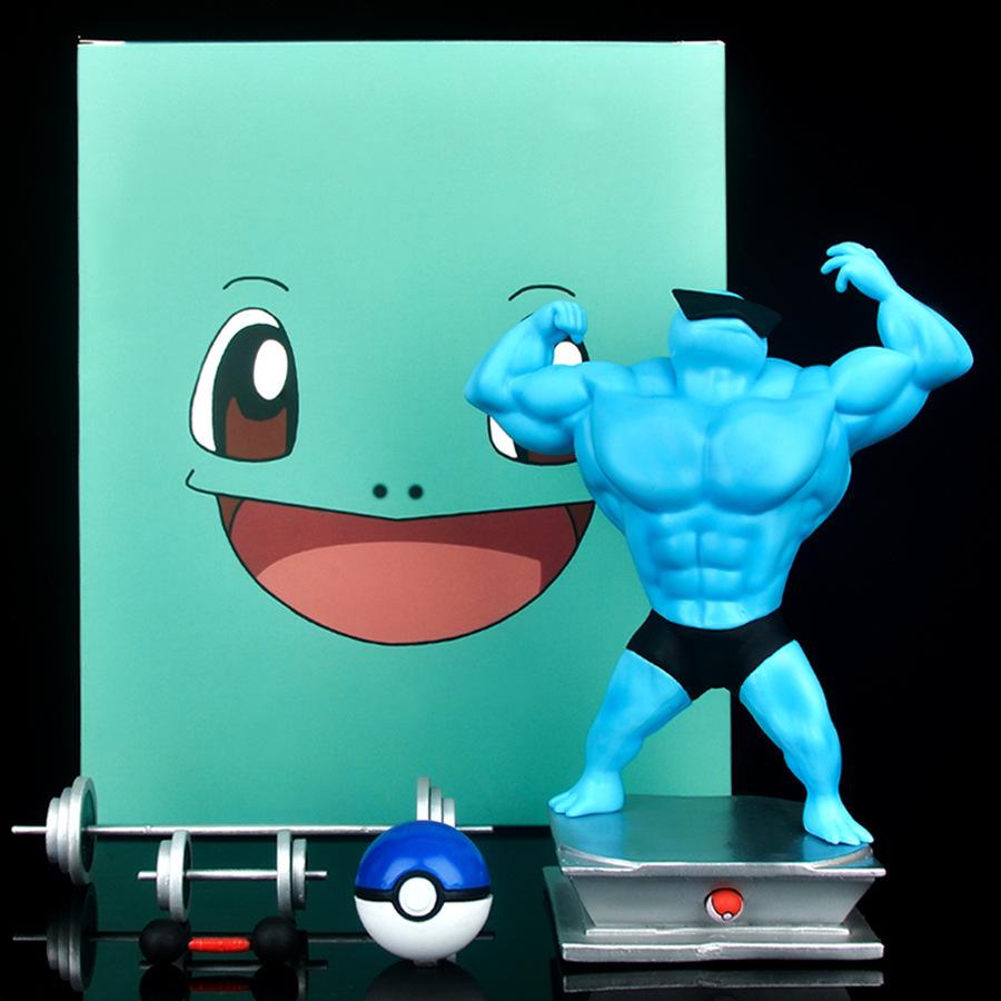Kjøp Pikachu Charmande Cosplay Muscle Man Squirtle Psyduck PVC Anime ...