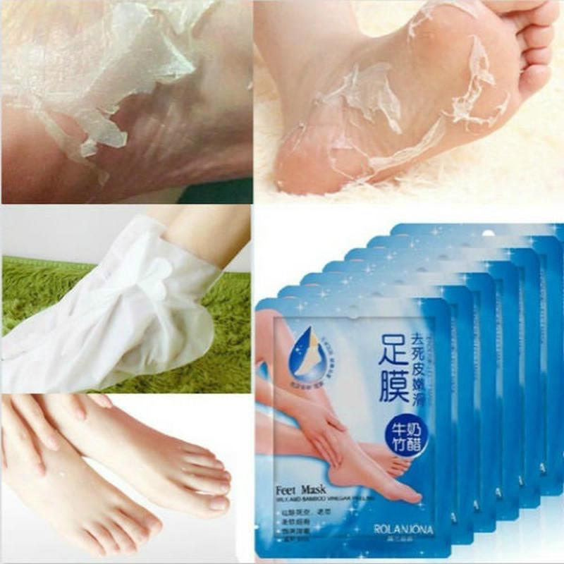 Pair of Foot Masks 1 Pair Milk Bamboo Vinegar Remove Dead Skin Foot ...