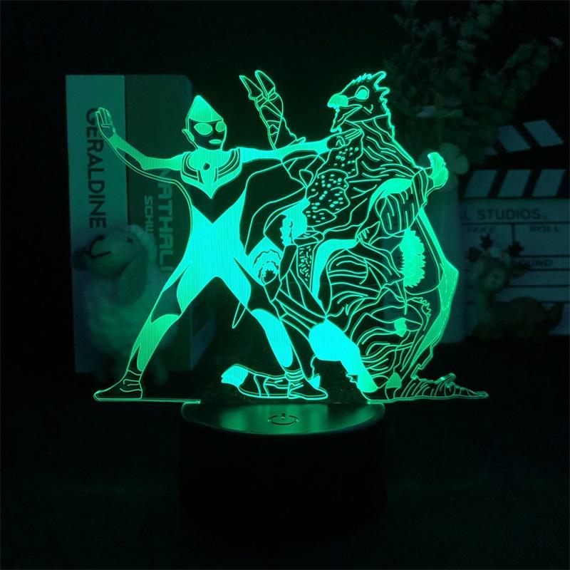 Ultraman Childrens Room Decoration LED 3D Night Light Birthday Gift ...