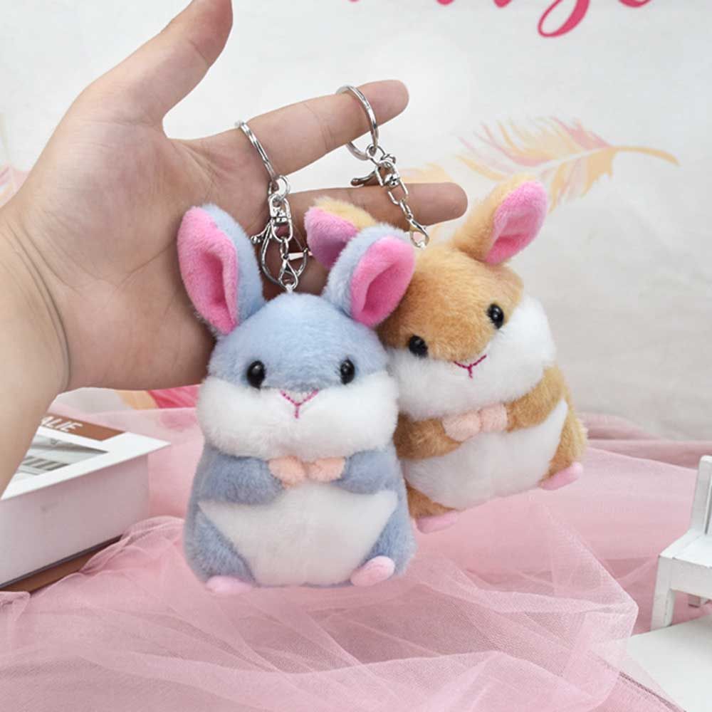 Buy Color Cartoon Ornament Key Ring Key Chain Stuffed Toys Rabbit Plush ...