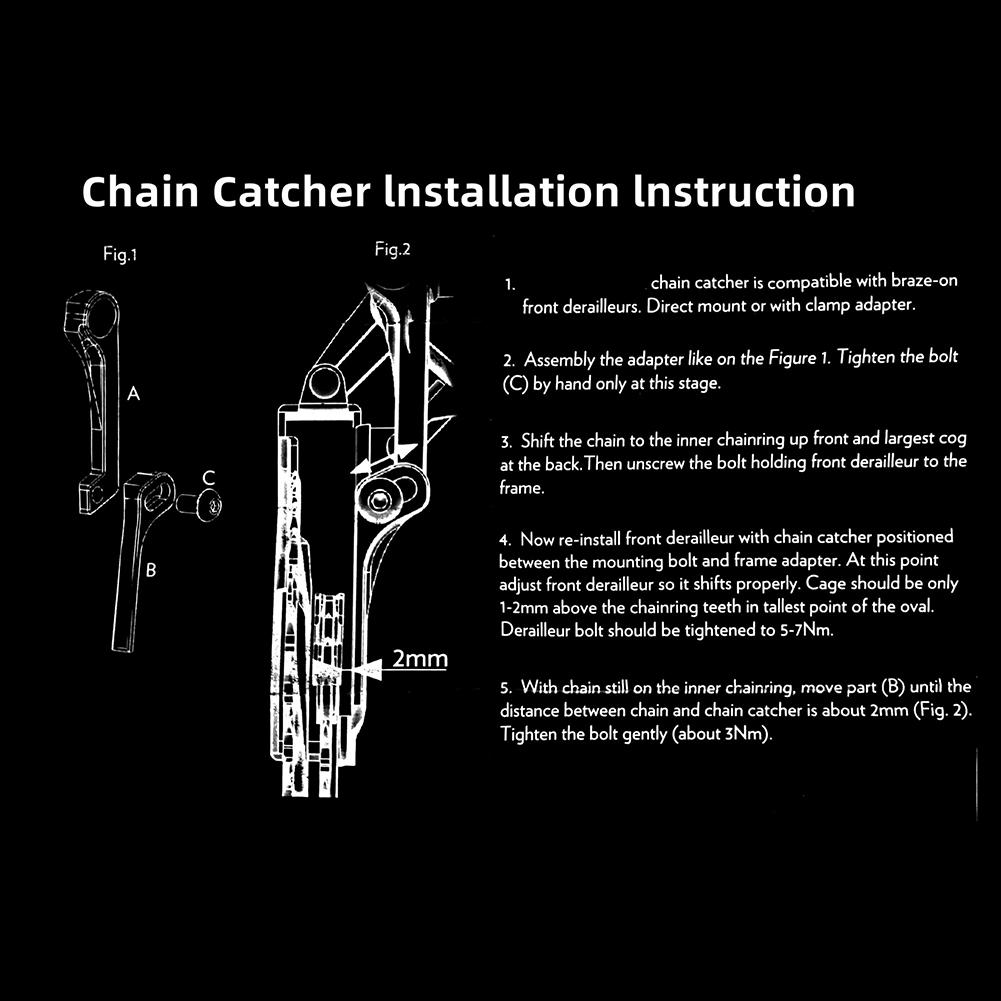 Road BICYCLE Crankset Wide Narrow Chain Guide Protector Drop Catcher ...