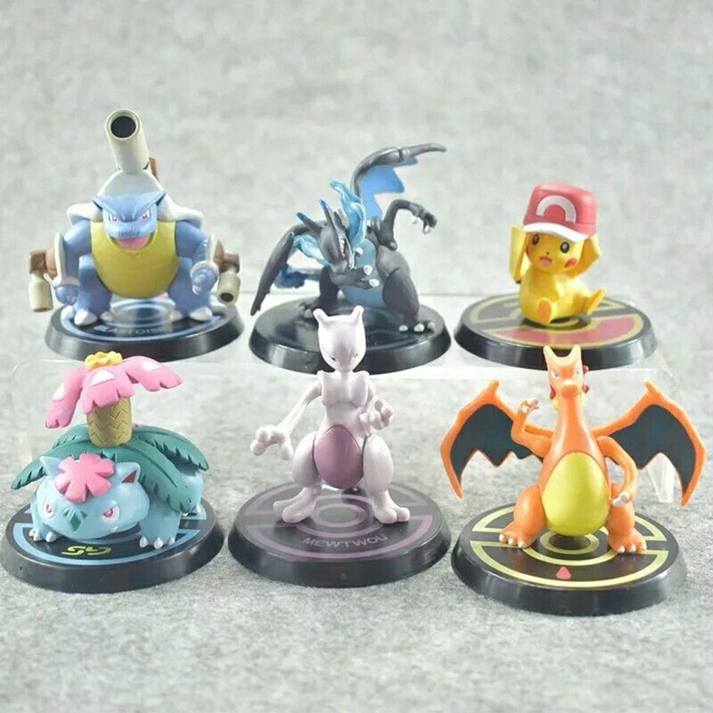 Buy 6Pcs Set Pokemon Monster 3" Pikachu Mewtwo Charizard Blastoise ...