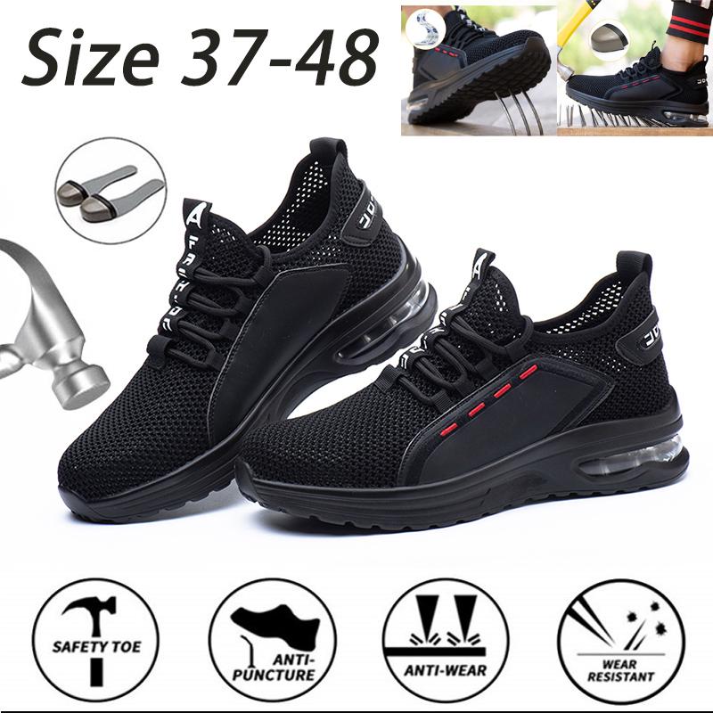 Hollow Breathable Men Work Safety Shoes Anti-smashing Steel Toe Cap ...