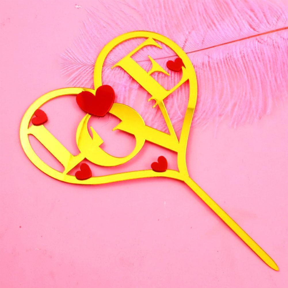 10pcs Acrylic Love Inserts Happy Birthday Cake Topper Dessert For ...