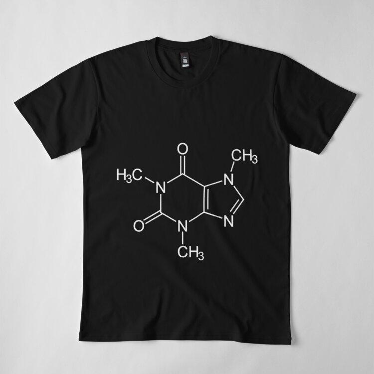 Buy Men Premium Cotton Harajuku T-Shirt Caffeine chemical compound ...
