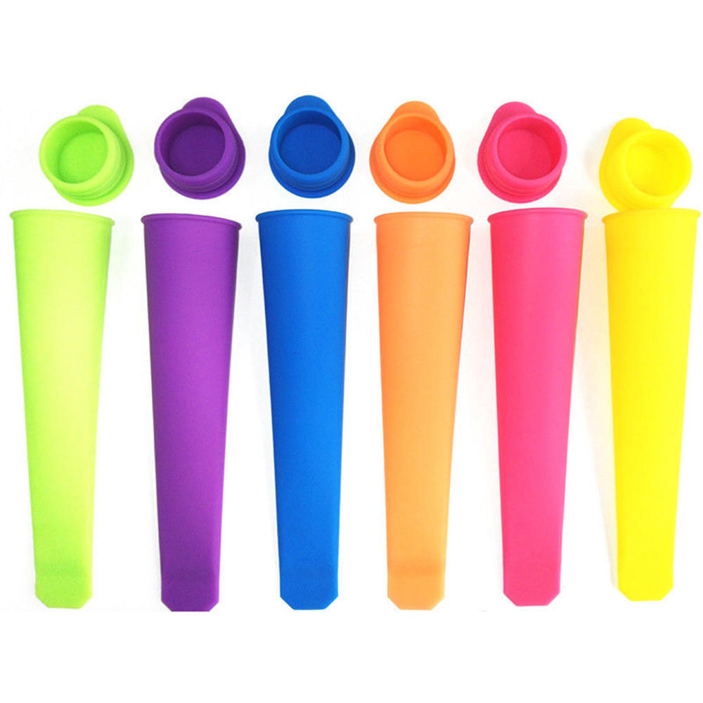 6x Silicone Push Up Frozen Stick Ice Cream Pop Yogurt Jelly Lolly Maker ...