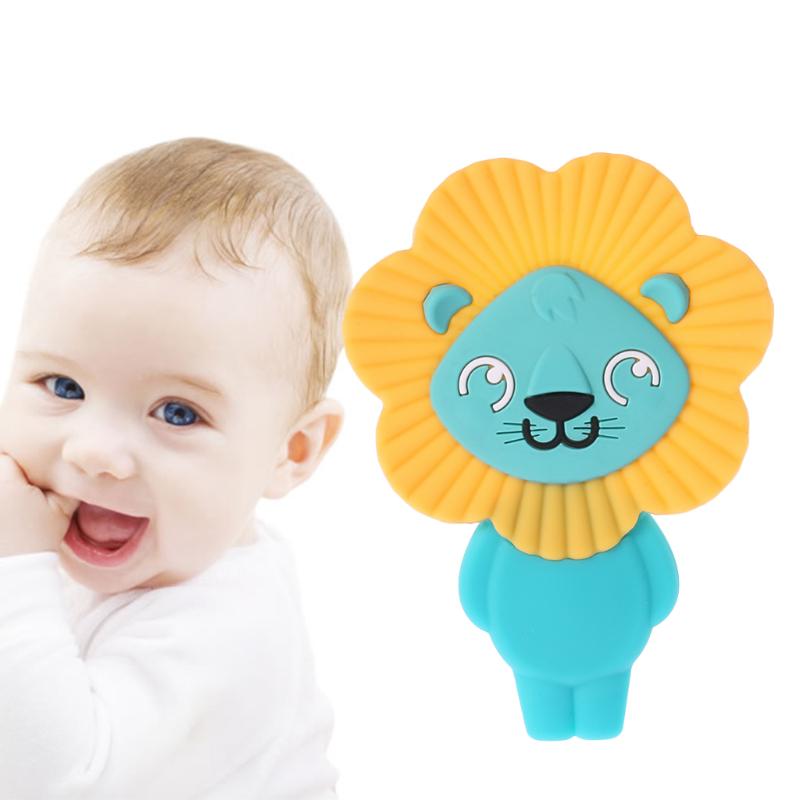 Buy Baby Teether Cute Lion Toys Teething Care Newborn Chew Silicone BPA ...