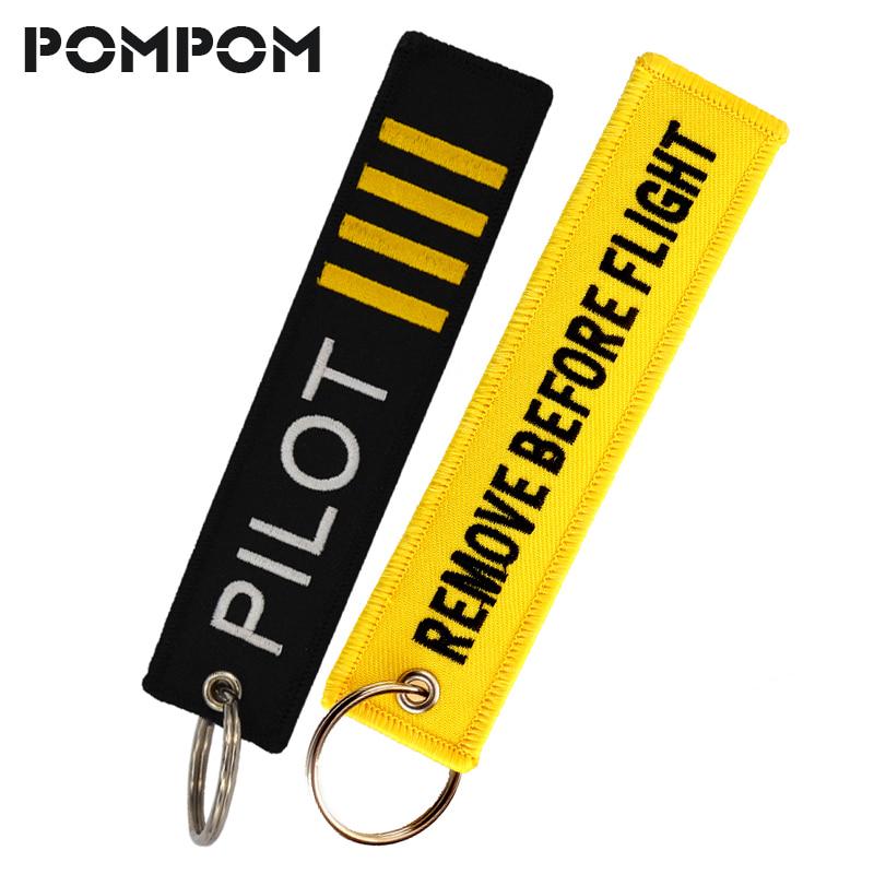 Buy Remove Before Flight Follow Me Pilot Key Chain Stitch Pilot ...