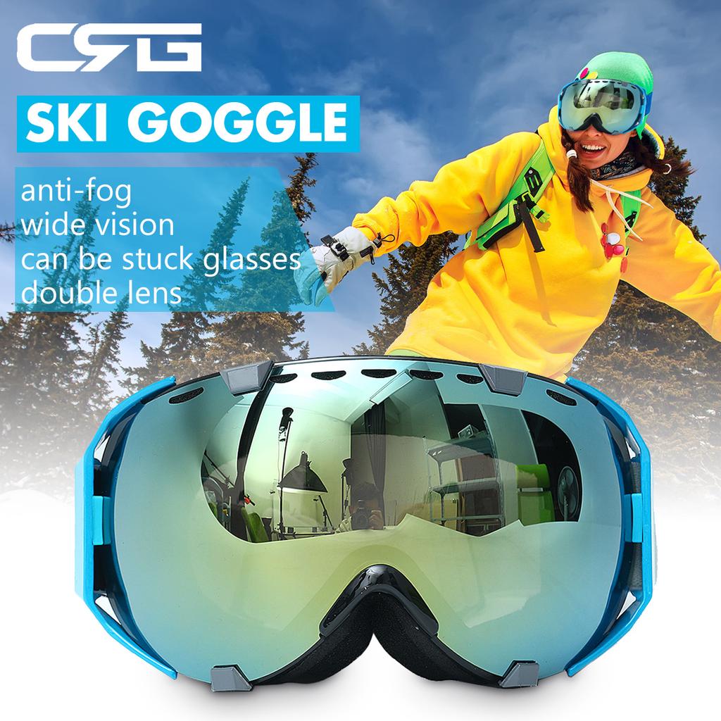 Unisex Professional Spherical Anti-fog UV Dual Lens Mirrors Snowboard ...