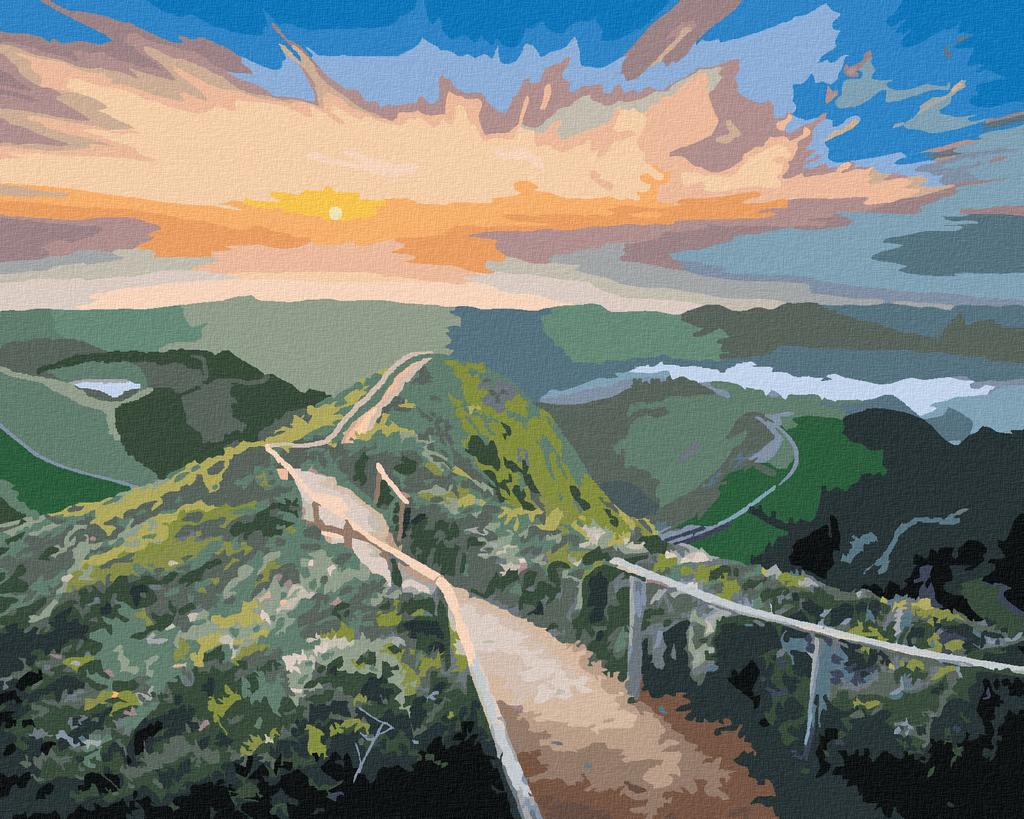 Zuty - Paint by Numbers - MOUNTAIN LANDSCAPE WITH HIKING TRAIL, 40x50 ...