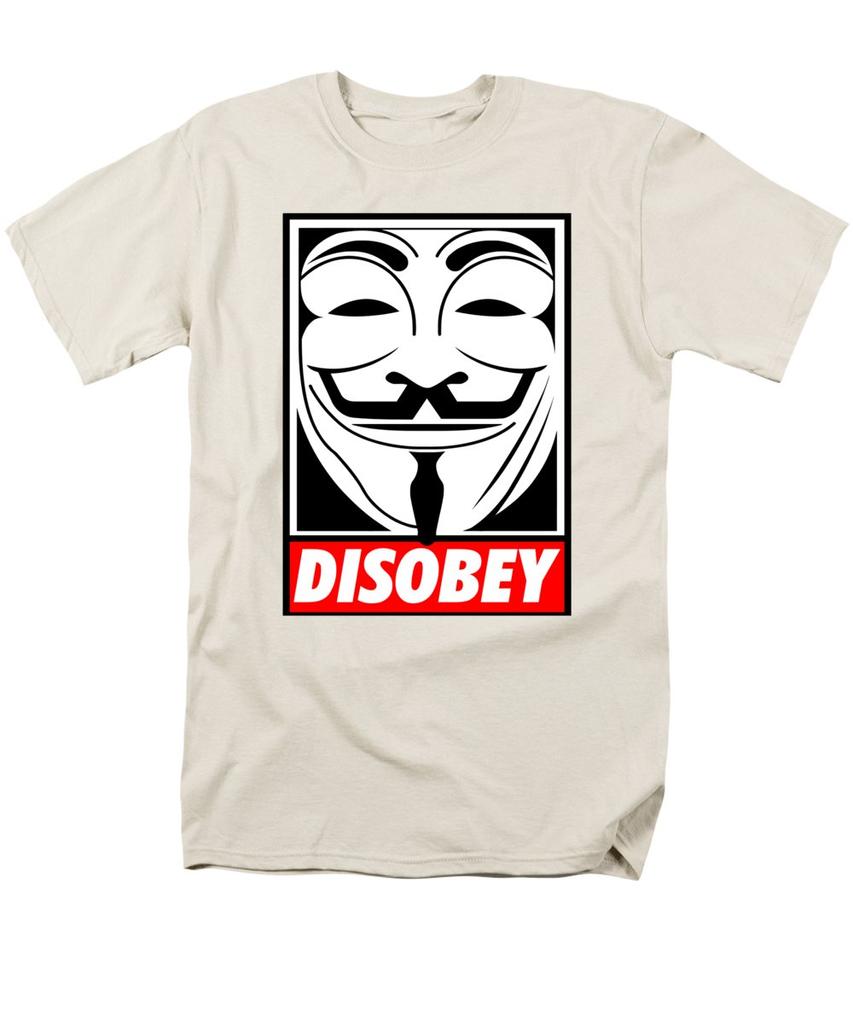 Buy Men Premium Cotton disobey big face Print Tees Funny Harajuku Style ...