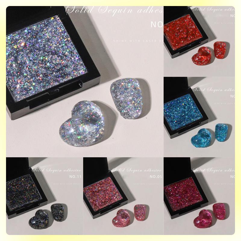 Buy 5g Gel Nail Polish Solid UV Gel Polish Laser Glitter Sequins Gel ...