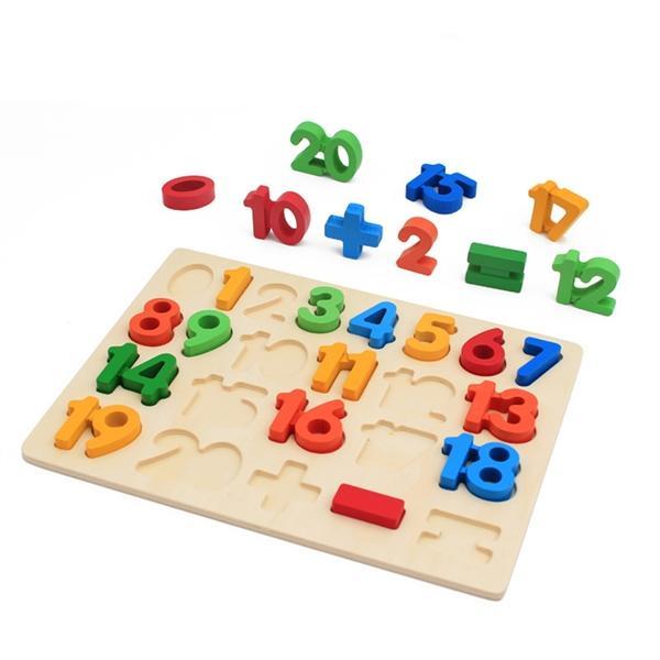 Buy Colorful Wooden Math Arithmetic Number Puzzles For Toddlers ...