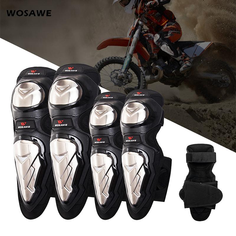 Buy WOSAWE 4Pcs Adults Motorcycle Knee Elbow Pads Set ATV Motocross ...