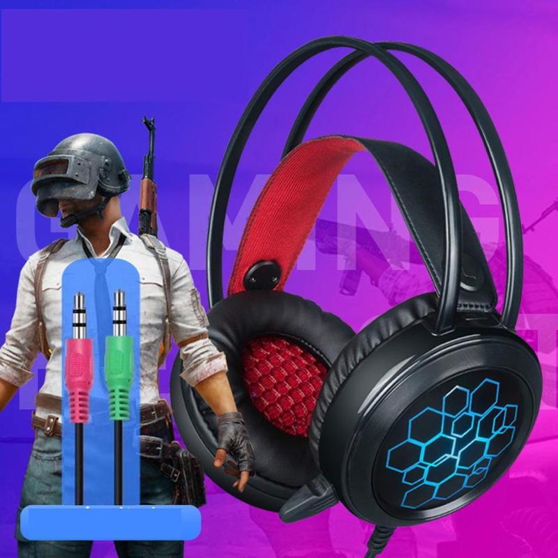 Buy Comen Headband Gaming Stereo LED Light Headset Earphone with Mic ...