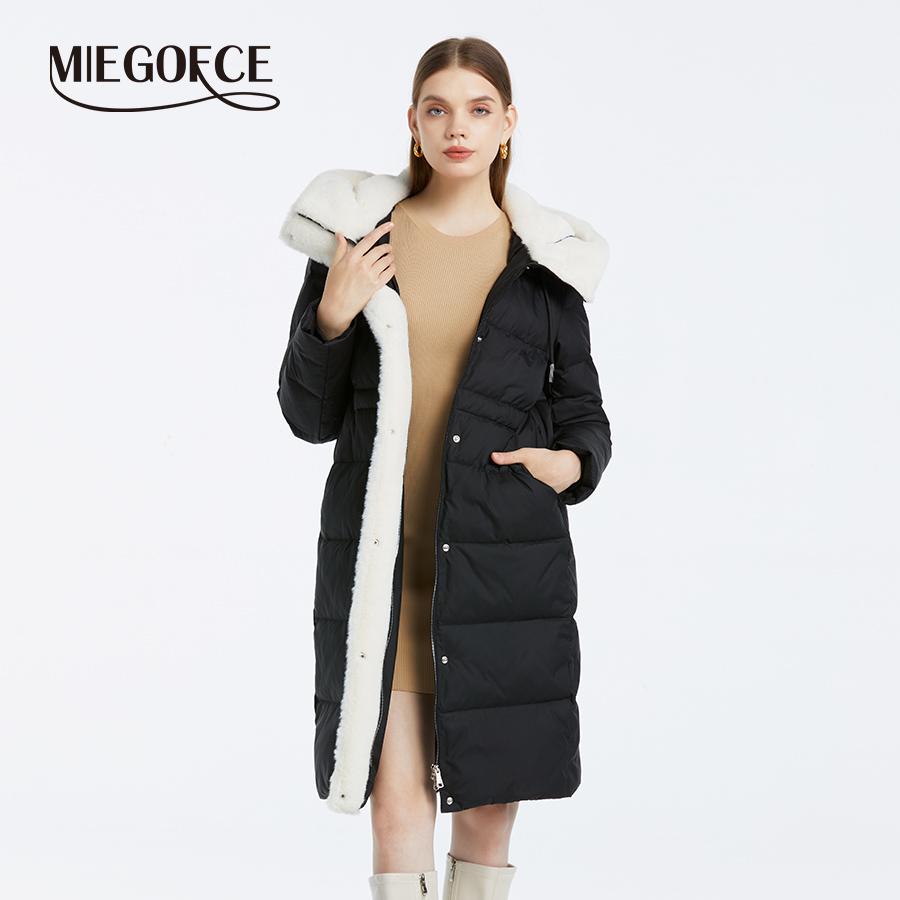 Cheap MIEGOFCE Winter Collection Simple Long Coat Hooded Windproof ...