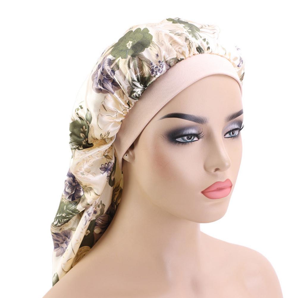 Buy 1pc Sleeping Hat Printing Nightcap Head Protector Head Wrap ...