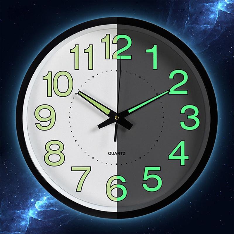 Cheap GZDL Wall Clock Glow In The Dark Round Home Office Clock | Joom