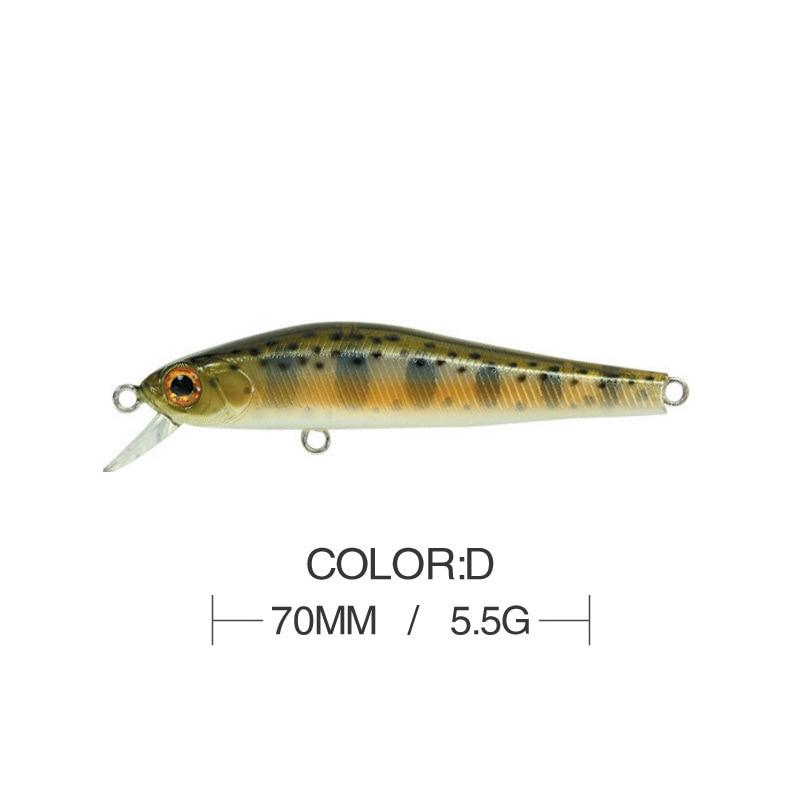 Buy 1PCS 70MM 5.5G Sinking Minnow Fishing Lures Artificial Bait 3D Natural Eyes Wobbler Hard ...