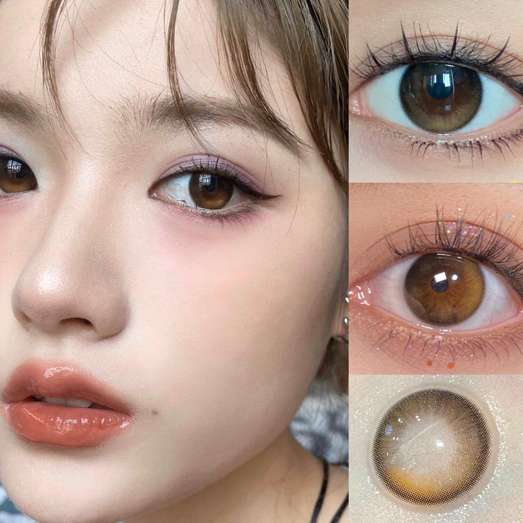 Buy Easysmall Star Moon Brown Soft Eye Contact Lenses High Quality ...