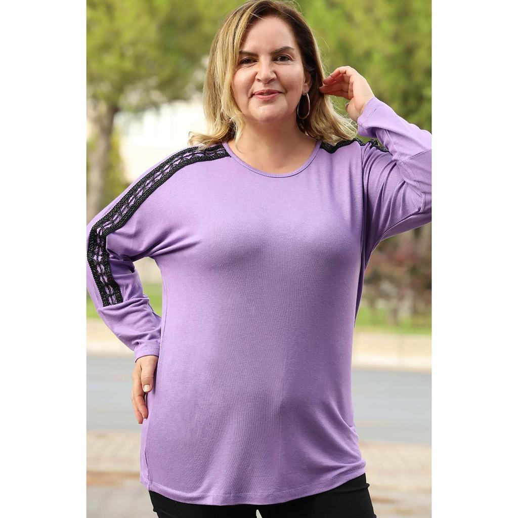 Lacy Lilac Plus Size Blouse uygun fiyatlı satın alın - fiyat, ücretsiz ...