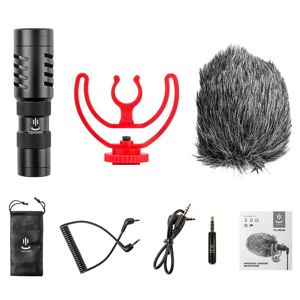 Mini Universal Cardioid On-Camera Microphone Mic with Hot Shoe Shock ...