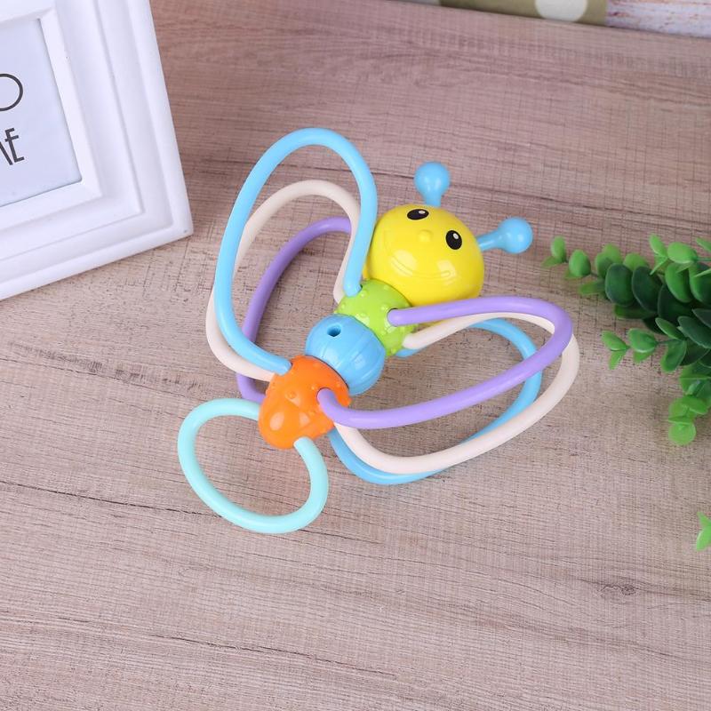 Buy Infant Baby Bees Rattle Tooth Glue Hand Grabbing Ball Baby Plastic ...
