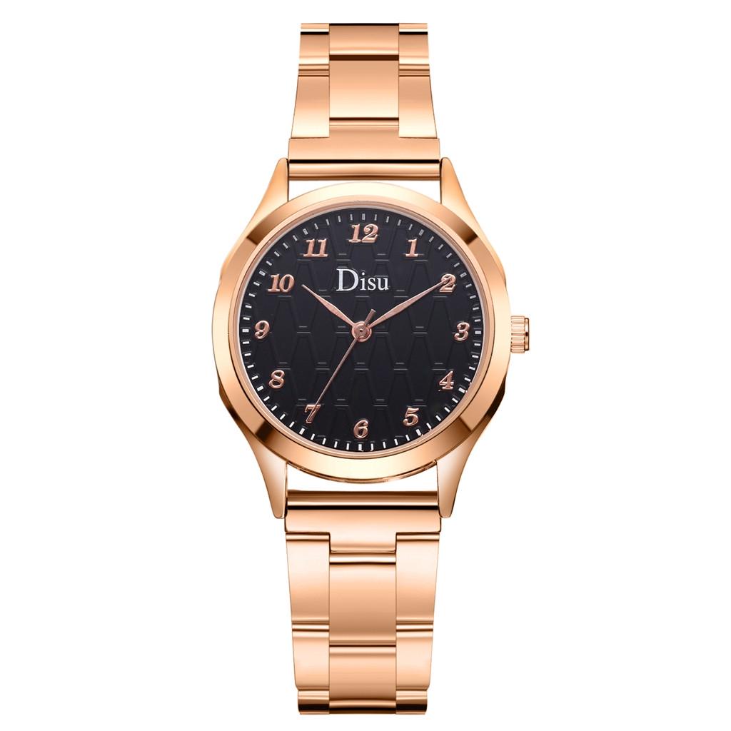 Buy Disu Casual Quartz Steel Strip Precision Scale Women Analog Wrist ...