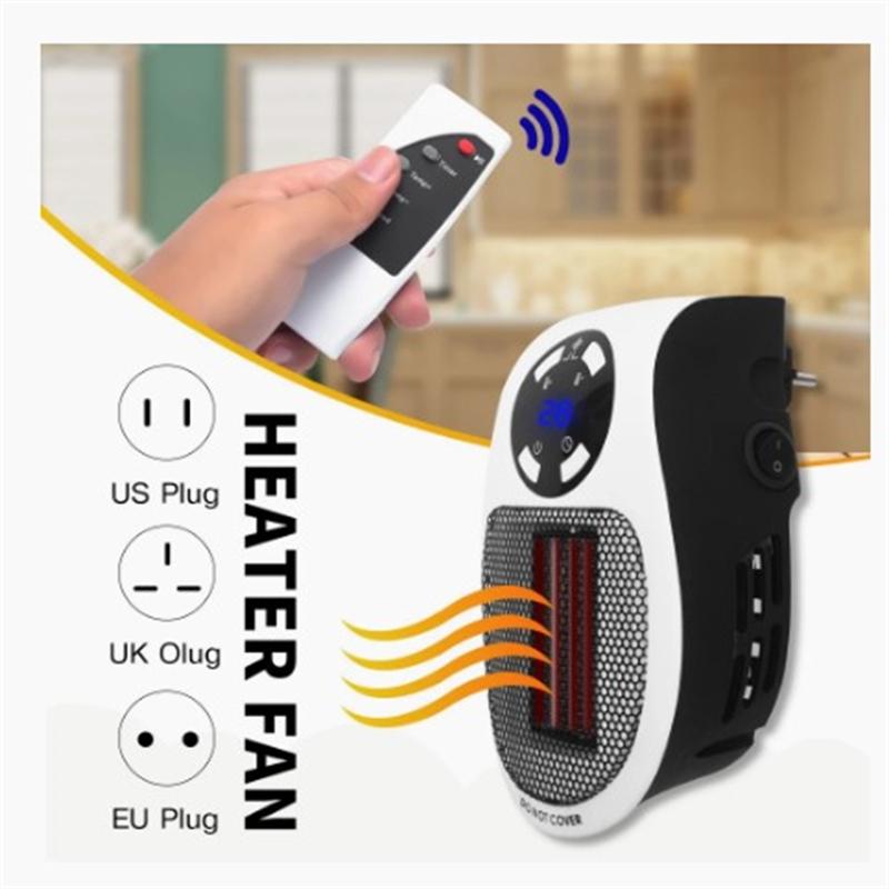 500w Portable Electric Heater Led Display Remote Control Household ...