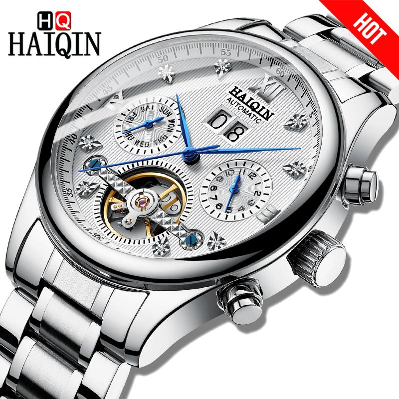 HAIQIN Automatic Mechanical Men Watches Bussiness Watch For Full Steel ...
