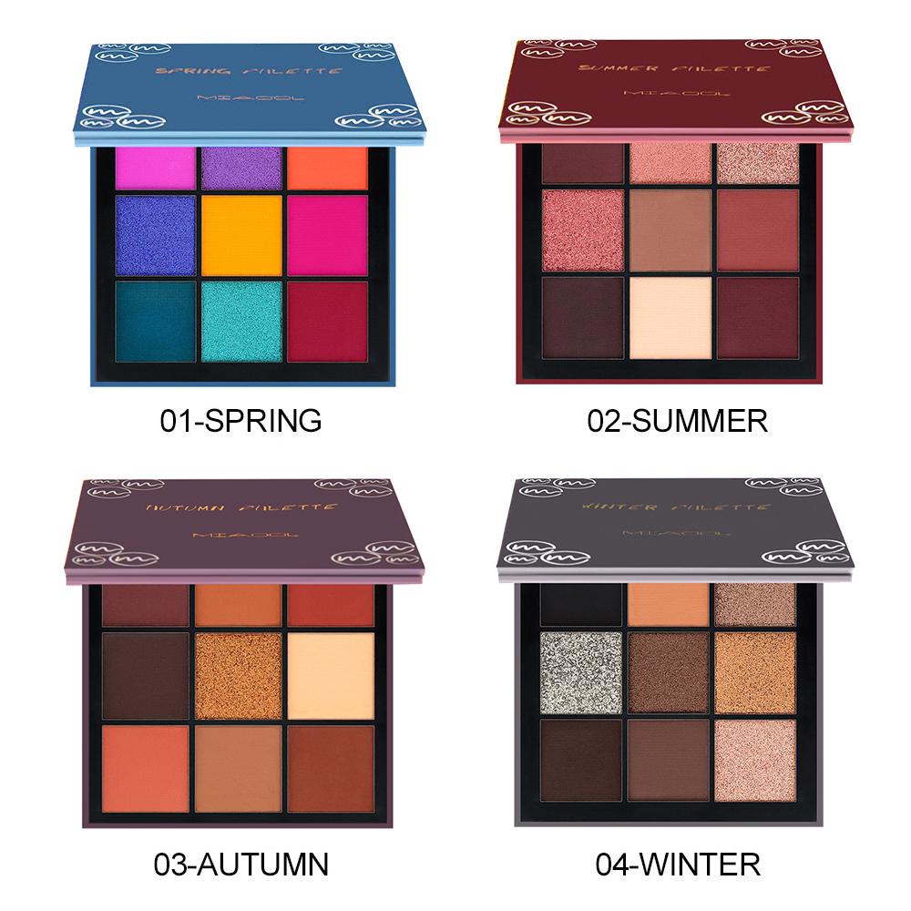 9 Colors Waterproof Eye Shadow Plate Matt Eyeshadow Powder Pallete ...