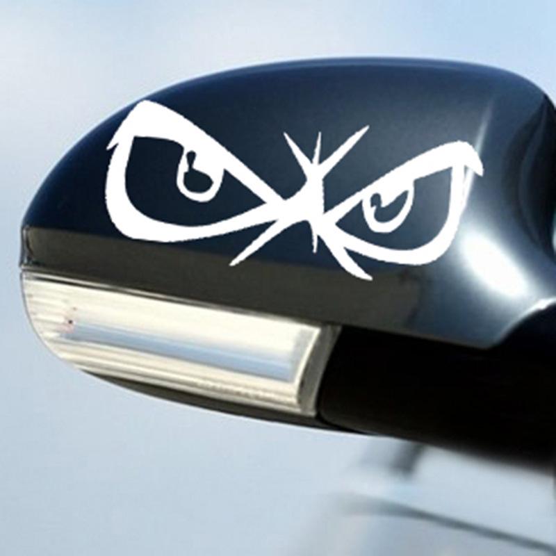 12*6cm Rearview Mirror Car Styling Animation Eyes Stickers Motorcycle ...