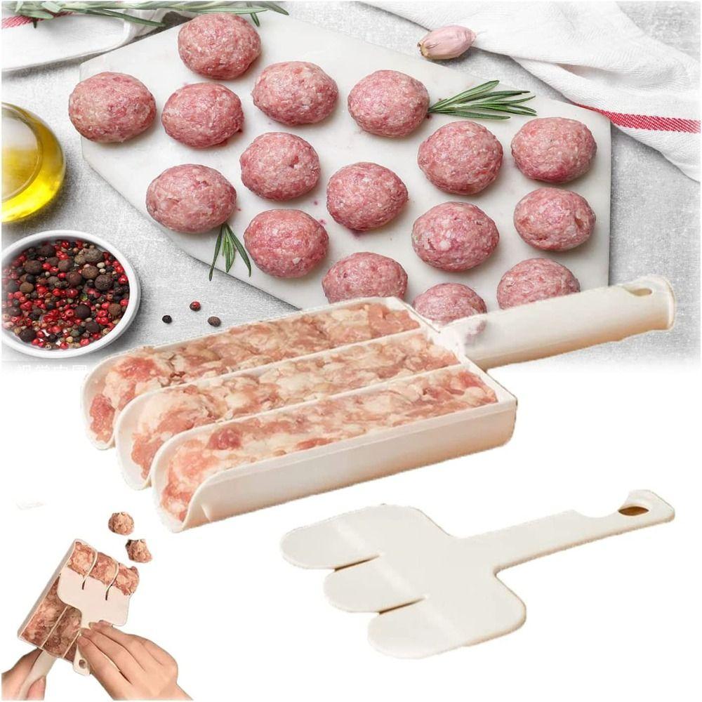 Maker with Cutting Spade DIY Meatball Making Kitchen Triple Meatball ...