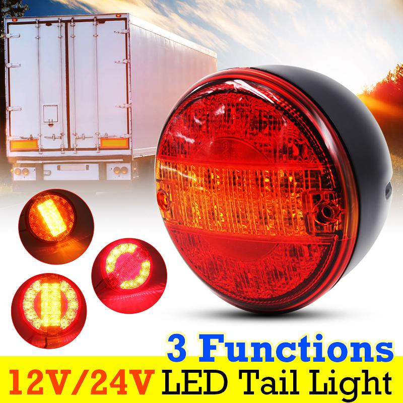 Buy Universal Car LED Rear Light Combination Tail Stop Indicator Round ...