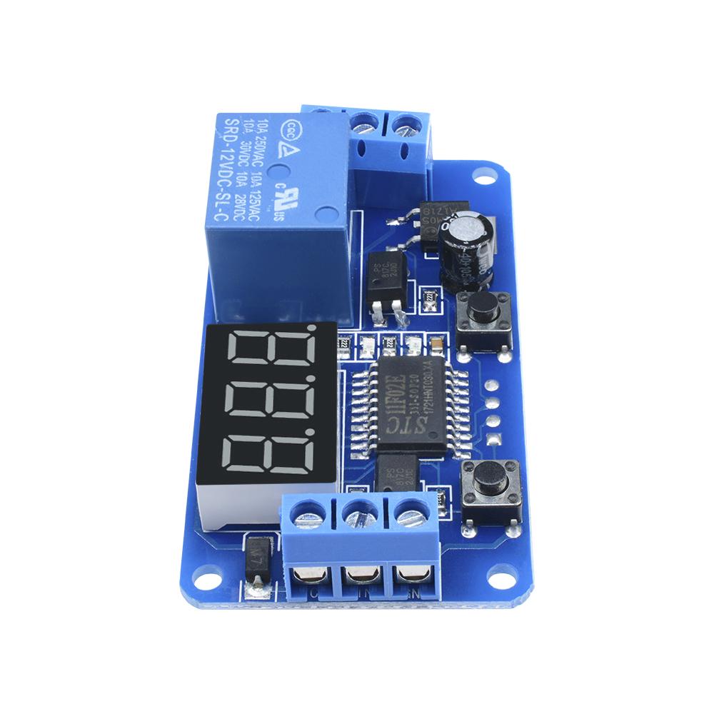 DC 12V LED Display Digital Delay Timer Control Switch Module PLC ...