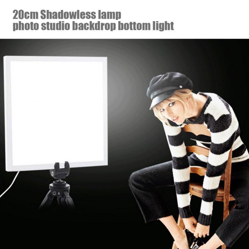 LED Photography Shadowless Bottom Light Lamp Panel Pad for 20cm Photo ...