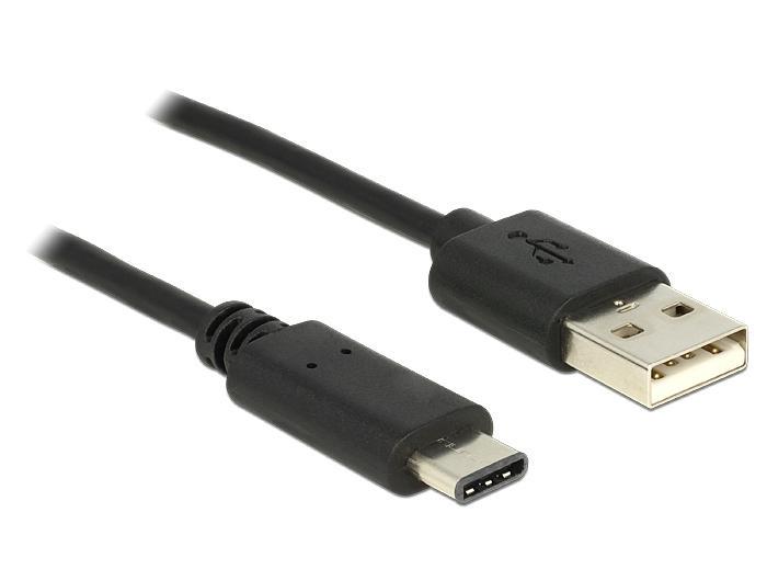 Delock 0.5m, usb2.0-a/usb2.0-c 0.5m usb a usb c noir câble usb (83326 ...
