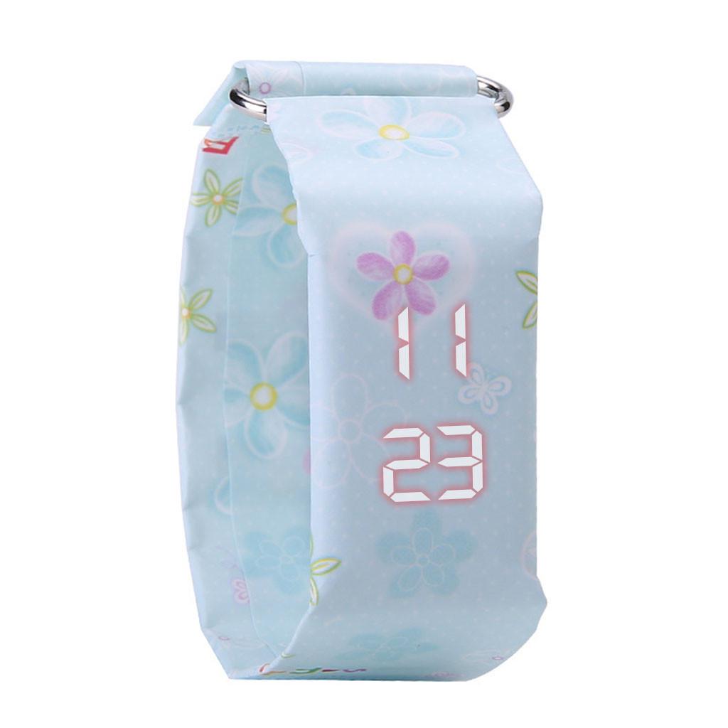 Buy BLUE Creative Trend Newspaper Digital Watch Strap Paper Sport ...