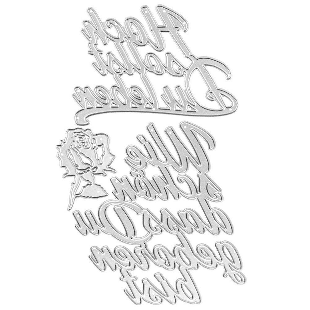 Buy Paper Card Embossing German Words Metal Cutting Dies Stencils DIY ...