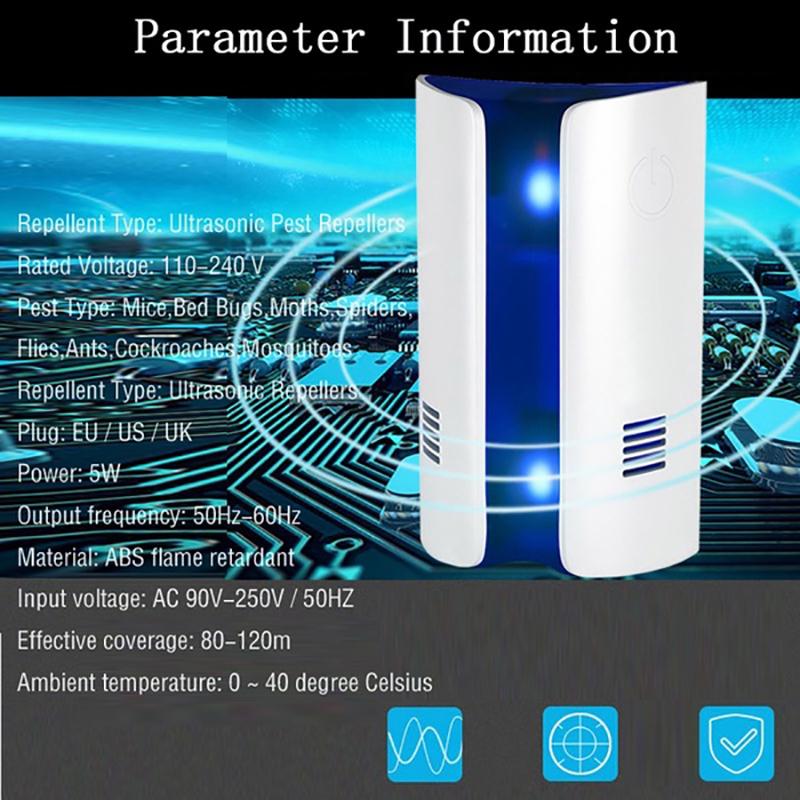 Buy Electronic Ultrasonic Multi-function Pest Repeller Repels Mice Bed ...