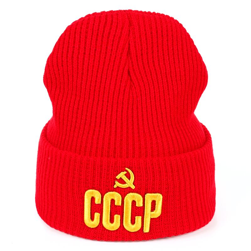 CCCP USSR Russian Style Autumn And Winter warm hats Unisex Red Cap Cap ...