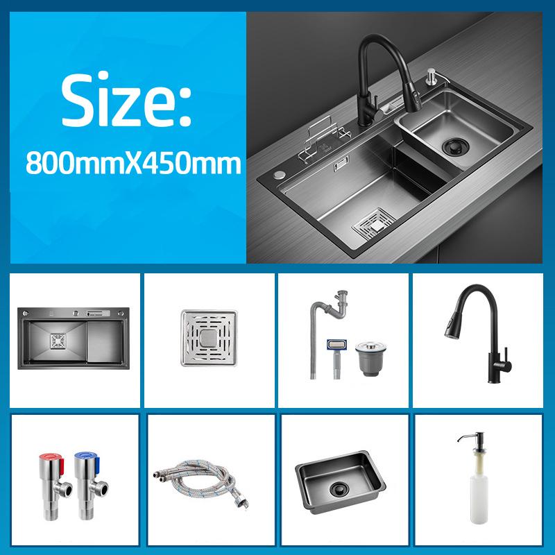 Cheap Stainless Steel Kitchen Sinks Dark Grey Single Bowel Kitchen Sink ...