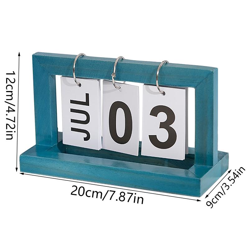 Buy Wooden Page Turning Desk Calendar Creative Simple Standing Calendar ...