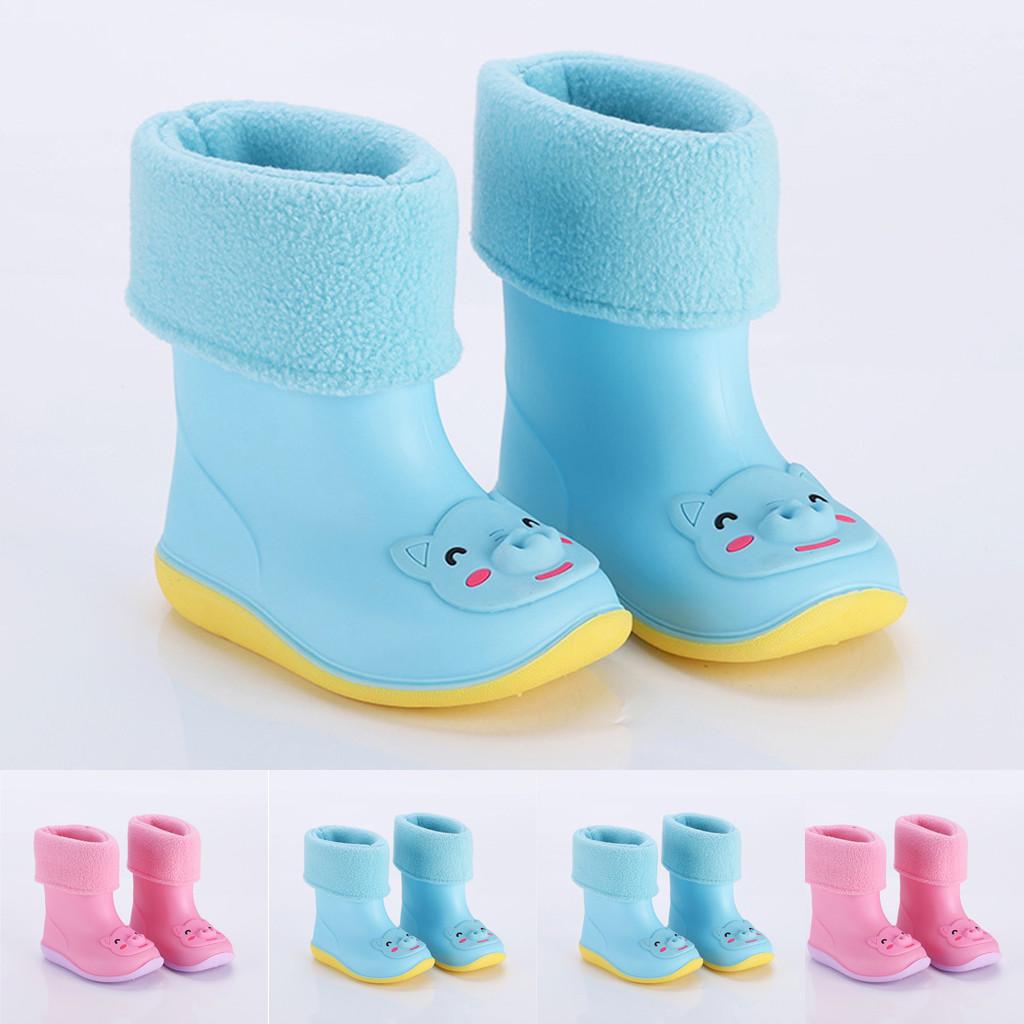 Buy Toddler Infant Kids Baby Boys Girls PVC Rain Boots Waterproof Non ...