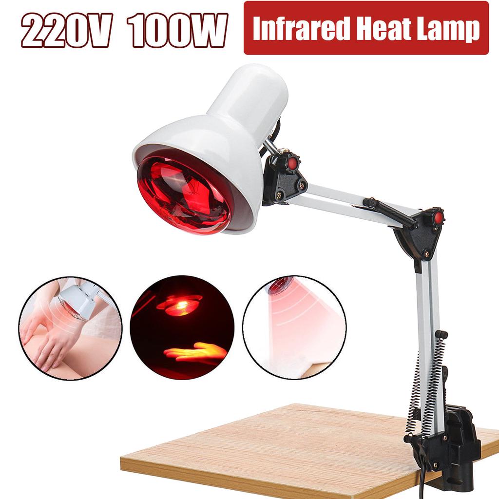 Buy 100W 220V Infrared Heat Lamp Therapy Light Pain Relief Health Care ...
